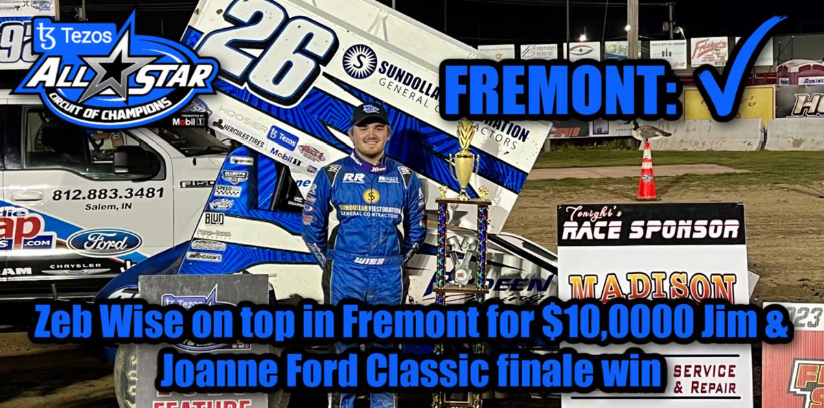 RacinBoys News - Zeb Wise on top in Fremont for $10,0000 Jim & Joanne ...
