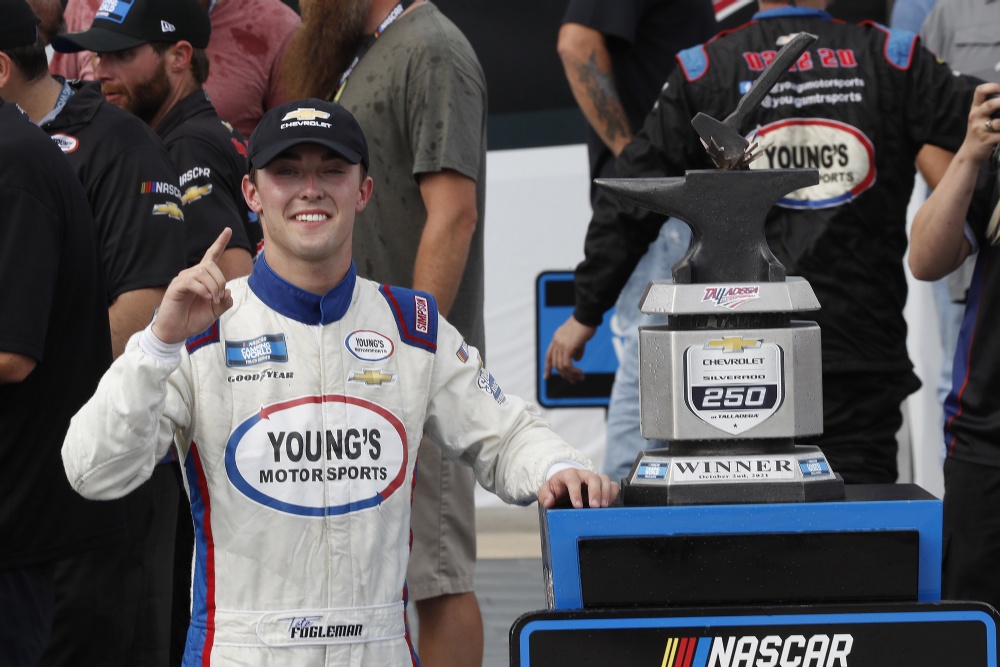 RacinBoys News - Tate Fogleman bags unlikely win in wild NASCAR Camping ...