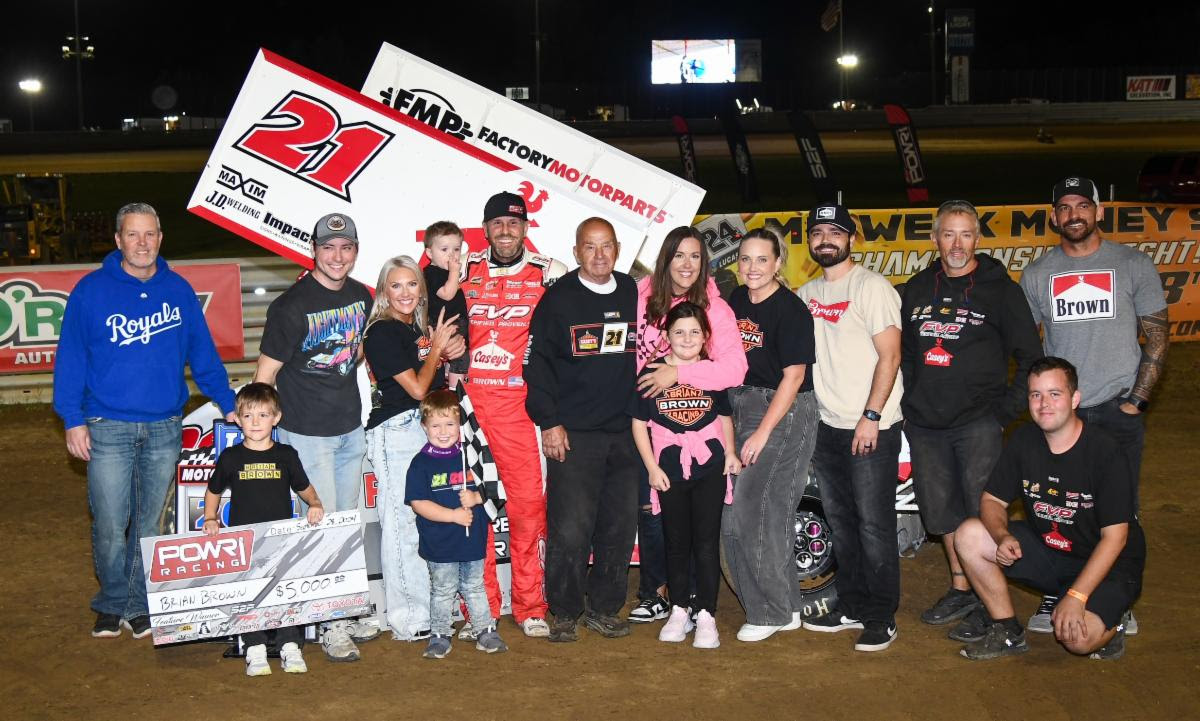 RacinBoys News - Brian Brown reigns supreme over POWRi 410 Sprints at I-70