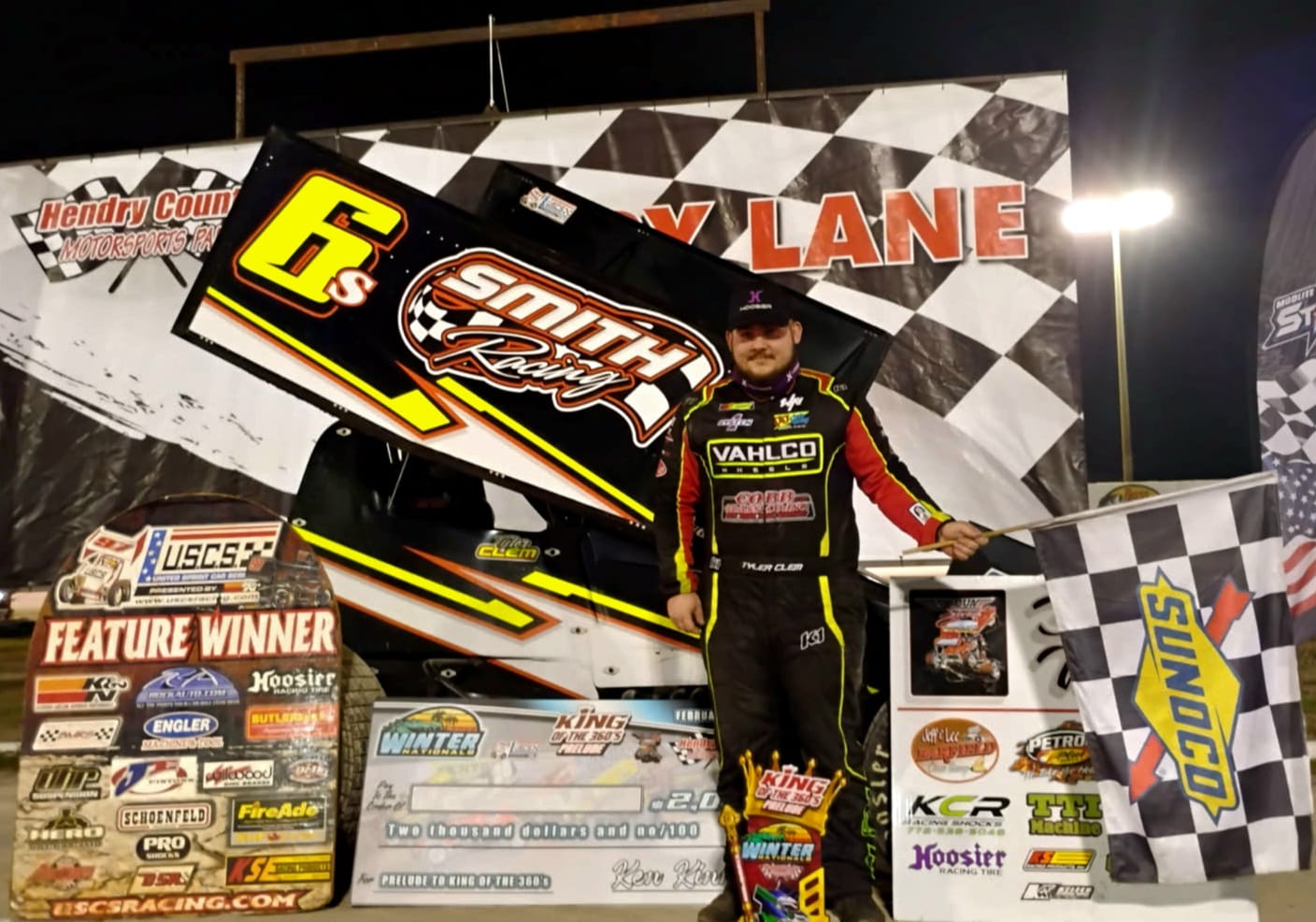 RacinBoys News - Tyler Clem scores in USCS Sprints at Hendry County