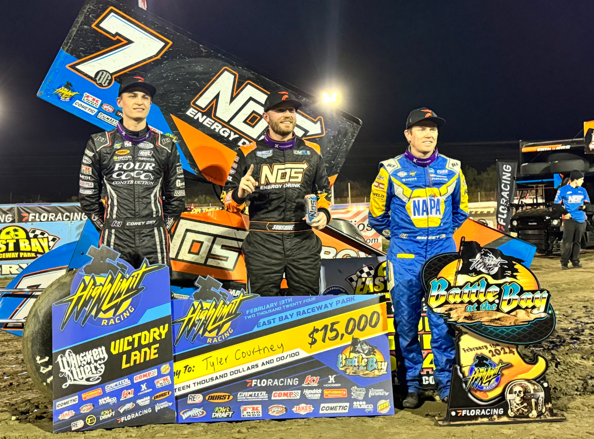 RacinBoys News - Tyler Courtney wins High Limit thriller at East Bay
