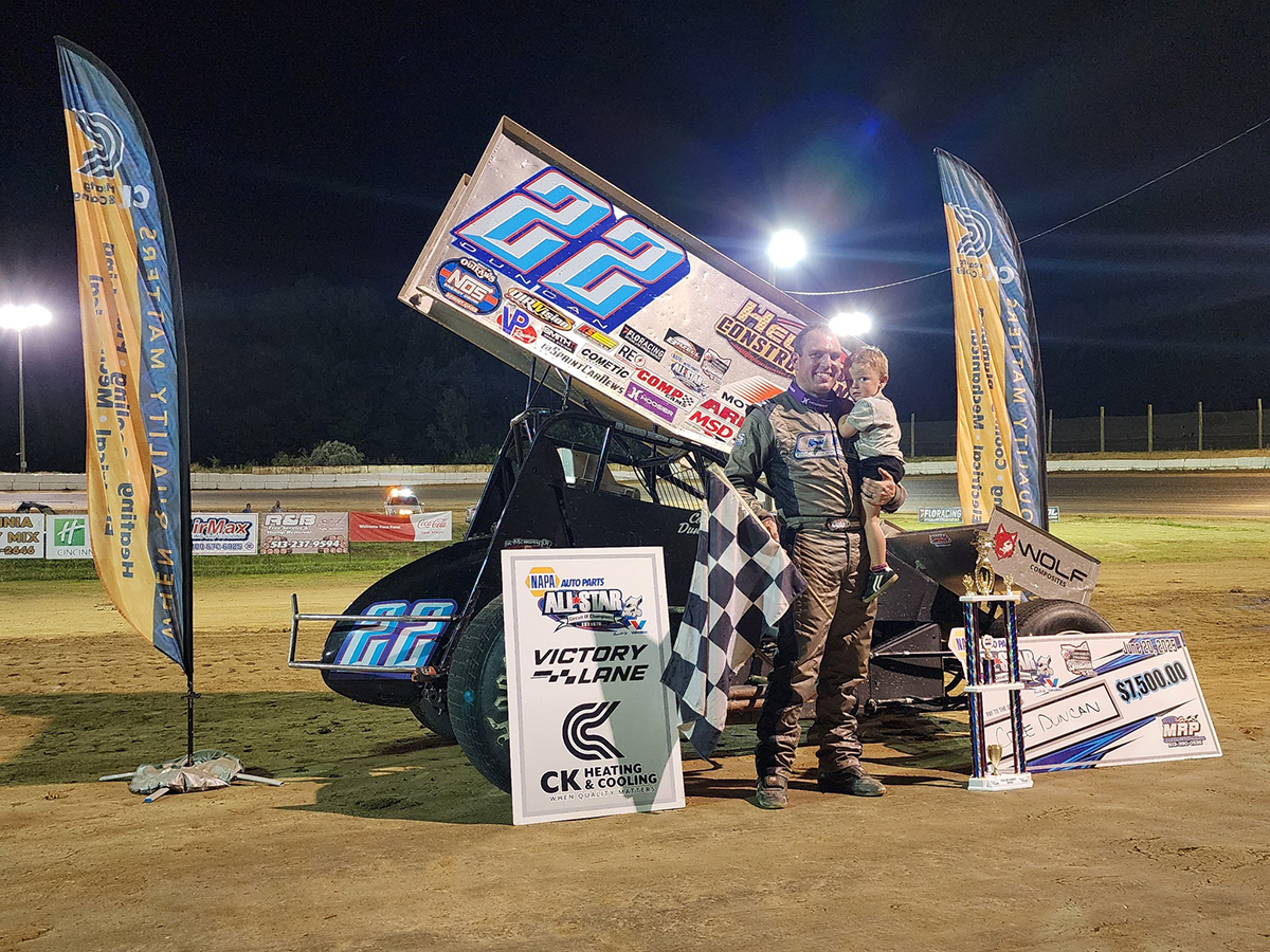 RacinBoys News - Cole Duncan gets first Ohio Sprint Speedweek win at Moler
