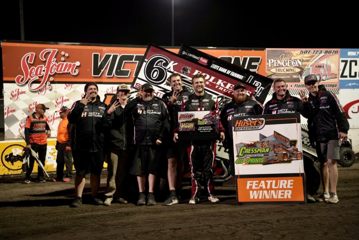 RacinBoys News - Kaleb Johnson triumphs at Huset's Speedway weekend opener
