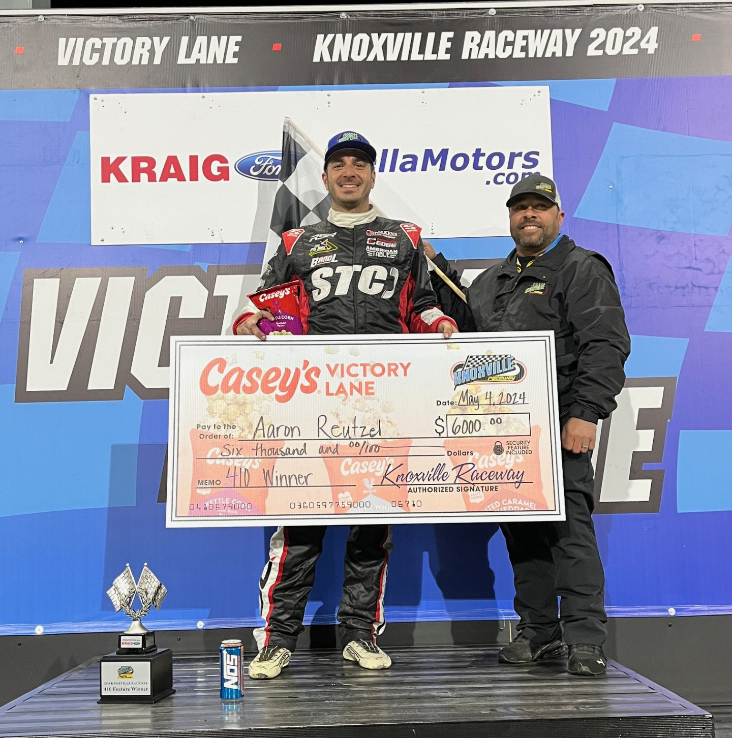 RacinBoys News - Aaron Reutzel Holds Them Off in Knoxville’s 71st Opener